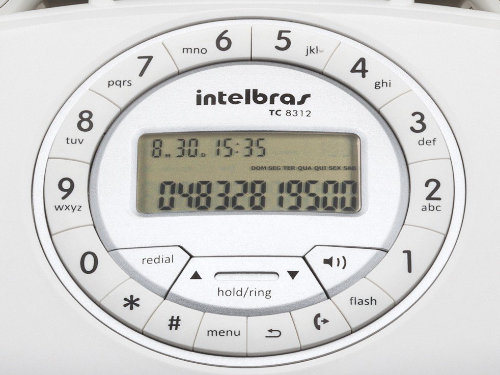 Telefone C/ Fio Intelbras Tc 8312 (Retro) - BRANCO - Telecell Celulares